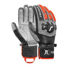 Skihandschuhe Reusch "Reusch Worldcup Warrior Team", Damen, Gr. 10, schwarz, silberfarben, 73% Polyester, 25% Ziegenleder, 2% Polyurethan, mehrfarbig, Handschuhe, in winddichter und extra atmungsaktiver Qualität