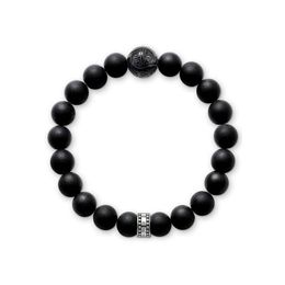 Thomas Sabo Armband 'Obsidian' Herren Gr&ouml;&szlig;e M schwarz / silber