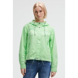 SOCCX Damen Outdoorjackemilky gr&uuml;n, Gr. S, bedruckt, bestickt, Twill, Material: 100% Baumwolle, Jacken