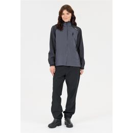 Outdoorjacke WEATHER REPORT "CAMELIA W-PRO15000", Damen, Gr. 34, anthrazit, grau, 94% Polyester, 6% Elasthan, bedruckt, mehrfarbig, normal, ohne Ausschnitt, Jacken Outdoorjacke, mit wasserdichter Beschichtung