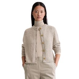 Marc O'Polo MARC O'POLO Damen Cardigan "aus Schurwolle-Mix"chalky mauve melange, Gr. L, unifarben, Obermaterial: 60% Wolle (Schafwolle), 20% Viskose, 20%