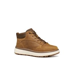 Winterboots Geox "U GRANITO + GRIP", Herren, Gr. 42, ockerfarben, Leder, Textil, Schuhe, Schnürboots mit Warmfutter, Größenschablone zum Download