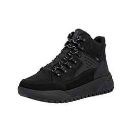 Schn&uuml;rstiefelette Rieker "Rieker Stiefelette Leder", Damen, Gr. 44, schwarz, Leder, Schuhe Schn&uuml;rstiefelette