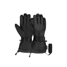Skihandschuhe Reusch "Doubletake R-TEX XT", Damen, Gr. 9, schwarz, grau, 90% Polyester, 6% Polyurethan, 4% Polyamid, mehrfarbig, Handschuhe, mit wasserdichter und atmungsaktiver Eigenschaft