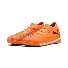 Fußballschuh Puma "FUTURE 8 MATCH Futsalschuhe Erwachsene", Damen, Gr. 44, heat fire schwarz ravish orange pink, Obermaterial: Textil, Synthetik; Futter: Textil, Synthetik; Innensohle: Textil; Laufsohle: Gummi, Schuhe Fußballschuh