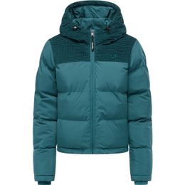 Steppjacke Ragwear "Amazze", Damen, Gr. L (40), ocean, Obermaterial 1: 100% Baumwolle, Obermaterial 2: 100% Polyester, Innenfutter: 100% Polyester, Wattierung: 100% Polyester, gerade hüftlang, hoch geschlossener Ausschnitt, Ärmel ohne Ärmelschlitz Rippstrickbündchen, Jacken, Stylische warme Damen Jacke für den Winter