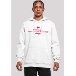 Kapuzenpullover F4NT4STIC "Kellogg's Breakfast Cereals Morning Lets Face It", Herren, Gr. L, weiß, Obermaterial: 65% Baumwolle, 35% Polyester, slim fit, Pullover, Premium Qualität