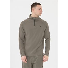 Fleeceshirt Virtus "Allister", Herren, Gr. L, dunkelgrau, 90% Polyester, 10% Elasthan, unifarben, normal, ohne Ausschnitt, Shirts, mit praktischer Quick-Dry-Funktion