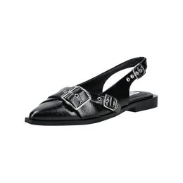 Ballerina Steve Madden "Steve Madden Ballerinas Lederimitat", Damen, Gr. 39, schwarz, Lederimitat, Schuhe Ballerina