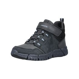 Schnürstiefelette Geox "Geox Stiefelette Leder/Textil", Mädchen, Gr. 32, navy, Leder, Textil, Schuhe