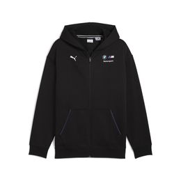 Sweatjacke Puma "BMW M Motorsport Essentials Kapuzenjacke Herren", Herren, Gr. XL, schwarz, Obermaterial: 32% Polyester, 68% Baumwolle; Kapuzenfutter: 100% Baumwolle; Rippe: 3% Elasthan, 97% Baumwolle, Sweatjacken