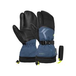 Fäustlinge Reusch "Down Spirit GORE-TEX Lobster", Damen, Gr. 10.5, schwarz, gelb, 50% Polyester, 45% Ziegenleder, mehrfarbig, Handschuhe, mit praktischen Heizkissen-Taschen