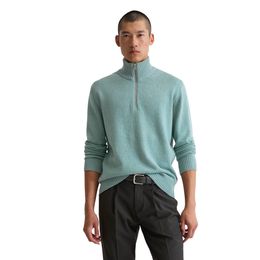 Marc O'Polo Troyer MARC O'POLO "aus gesprenkeltem Tweedgarn", Herren, Gr. 3XL, cracked ice, Obermaterial: 31% Wolle (Schafwolle), 29% Schurwolle, 20% Viskose, 20% Polyamid, unifarben, Pullover Troyer