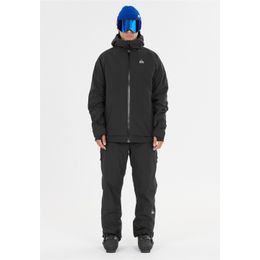 Skijacke SOS "Samkos", Herren, Gr. L, schwarz, 100% Polyamid, unifarben, normal, ohne Ausschnitt, Jacken, mit wasserdichter Membran