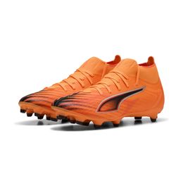 Fußballschuh Puma "ULTRA 6 MATCH+ FG/AG Fußballschuhe Damen", Gr. 38,5, heat fire schwarz glowing rot orange, Obermaterial: Synthetik, Textil; Futter: Synthetik, Textil; Innensohle: Textil; Laufsohle: Synthetik, Schuhe