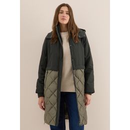 Steppmantel Cecil, Damen, Gr. L (42), grün (olive wood), Stoff, Obermaterial: 100% Polyester; Futter: 100% Polyester; Füllung: 100% Polyester, unifarben, normal hüftbedeckend, ohne Ausschnitt, Bündchen, Mäntel, mit moderner Steppung