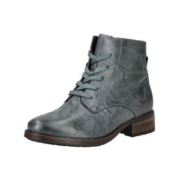 Schn&uuml;rstiefelette Josef Seibel "Josef Seibel Stiefelette Leder", Damen, Gr. 38, azur, Leder, Schuhe Schn&uuml;rstiefelette