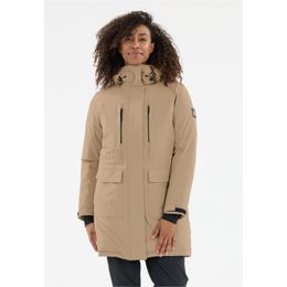 Parka WHISTLER "Bluff", Damen, Gr. 36, braun, 92% Polyester, 8% Elasthan, unifarben, normal, ohne Ausschnitt, Jacken Parka, mit wasserdichten und w&auml;rmenden Eigenschaften