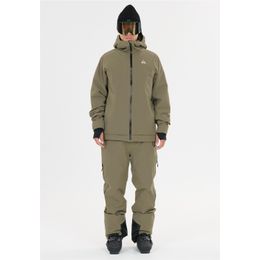 Skijacke SOS "Samkos", Herren, Gr. L, grün, olivgrün, 100% Polyamid, unifarben, normal, ohne Ausschnitt, Jacken, mit wasserdichter Membran