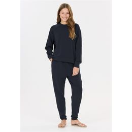 ENDURANCE ATHLECIA Sweatshirt ATHLECIA "Jacey", Damen, Gr. 34, blau, 51% Polyester, 44% Modal, 5% Elasthan, unifarben, normal, Rundhals, Sweatshirts, aus extra weichem Material