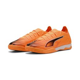 Fußballschuh Puma "ULTRA 6 MATCH Futsalschuhe Erwachsene", Damen, Gr. 41, heat fire schwarz glowing rot orange, Obermaterial: Textil, Synthetik; Futter: Textil, Synthetik; Innensohle: Textil; Laufsohle: Gummi, Schuhe