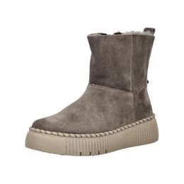 Stiefelette Gabor "Gabor Stiefelette Veloursleder", Damen, Gr. 37,5, braun, grau, Veloursleder, Schuhe
