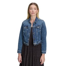 Jeansjacke Vera Mont "Damen Jeansjacke mit Waschung", Damen, Gr. 44, blau, Denim/Jeans, Obermaterial: 98% Baumwolle, 2% Elasthan., schmal, Jacken