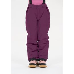 Skihose ZIGZAG "Soho", Mädchen, Gr. 104, EURO-Größen, purpurviolett, 88% Polyester, 12% Elasthan, unifarben, lang, Hosen, mit abnehmbaren Hosenträgern