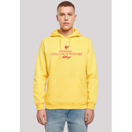 Kapuzenpullover F4NT4STIC "Kellogg's Breakfast Cereals Morning Lets Face It", Herren, Gr. L, taxi gelb, Obermaterial: 65% Baumwolle, 35% Polyester, slim fit, Pullover, Premium Qualität