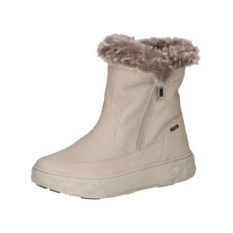Stiefelette Caprice "Caprice Stiefelette Leder/Textil", Damen, Gr. 37, beige, Leder, Textil, Schuhe