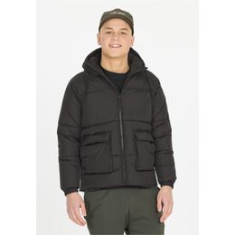 Outdoorjacke LES'ARCS "Mackod", Jungen, Gr. 164, schwarz, 100% Polyamid, unifarben, normal, ohne Ausschnitt, Jacken Outdoorjacke, mit wasserabweisender Beschichtung