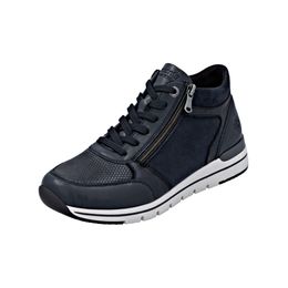 Sneaker Remonte "Remonte Sneaker Leder", Damen, Gr. 37, blau (dunkelblau), Leder, Schuhe Sneaker