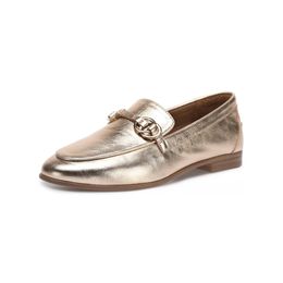 Slipper Inuovo "Inuovo Slipper Leder", Damen, Gr. 38, gold, Leder, Schuhe