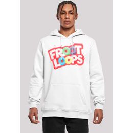 Kapuzenpullover F4NT4STIC "Kellogg's Froot Loops Breakfast Cereal Pop Art", Herren, Gr. L, weiß, Obermaterial: 65% Baumwolle, 35% Polyester, slim fit, Pullover, Premium Qualität
