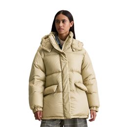 Marc O'Polo Outdoorjacke MARC O'POLO DENIM "aus recyceltem Polyester-Ripstop", Damen, Gr. L, artichoke leaf, Obermaterial: 100% Polyester; F&uuml;llung: 70% Daune, 30% Feder, unifarben, oversize, elastischer Bund, Jacken Outdoorjacke