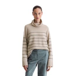 Marc O'Polo MARC O'POLO Damen Strickpullover "aus softem Merinowolle-Mix"striped, chalky mauve melange, Gr. M, unifarben, Obermaterial: 80% Schurwolle, 20%