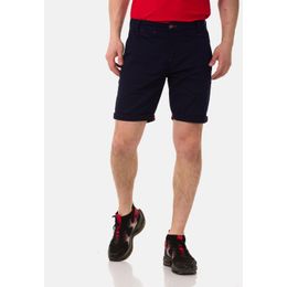 Cipo & Baxx Stoffhose CIPO & BAXX "Shorts", Herren, Gr. 33, Normalgrößen, blau (navyblau), 97% Baumwolle;3% Elasthan, unifarben, regular fit knielang, Hosen, im unifarbenen Look