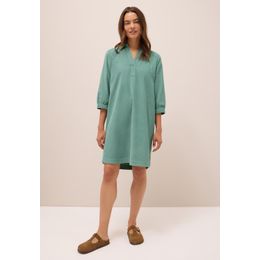 Midikleid Cecil, Damen, Gr. L (42), US-Größen, grün (jewel grün), Web, 100% Baumwolle, unifarben, normal knielang, V-Ausschnitt, Bündchen, Kleider, in Unifarbe
