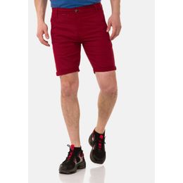 Cipo & Baxx Stoffhose CIPO & BAXX "Shorts", Herren, Gr. 30, Normalgrößen, burgundy, 97% Baumwolle;3% Elasthan, unifarben, regular fit knielang, Hosen, im unifarbenen Look