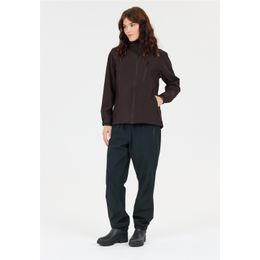 Outdoorjacke WEATHER REPORT "CAMELIA W-PRO15000", Damen, Gr. 34, espresso, 94% Polyester, 6% Elasthan, bedruckt, mehrfarbig, normal, ohne Ausschnitt, Jacken Outdoorjacke, mit wasserdichter Beschichtung
