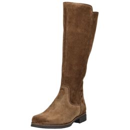 Stiefel Gabor "Gabor Stiefel Veloursleder", Damen, Gr. 38,5, whisky, Veloursleder, Schuhe