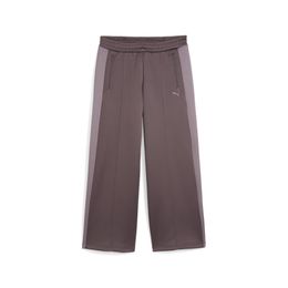 Sporthose Puma "T7 Trainingshose mit niedrigem Bund Damen", Damen, Gr. L, Normalgrößen, raisin lila, Obermaterial: 67% Polyester, 33% Baumwolle; Seitentasche – Oben: 100% Baumwolle, unifarben, comfort fit, Hosen