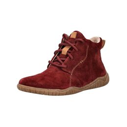 Schnürstiefelette Josef Seibel "Josef Seibel Stiefelette Veloursleder", Damen, Gr. 38, bordeaux, Veloursleder, Schuhe