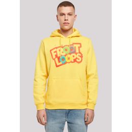 F4NT4STIC Herren Kapuzenpullover "Kellogg's Froot Loops Breakfast Cereal Pop Art"taxi gelb, Gr. L, Obermaterial: 65% Baumwolle, 35% Polyester,