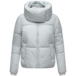 Outdoorjacke Navahoo "Traumelfe 14", Damen, Gr. M (38), blau (hellblau), Obermaterial: 100% Polyester. Innenfutter: 100% Polyester. Wattierung: 100% Polyester. &Auml;rmelfutter: 100% Polyester, gerade h&uuml;ftbedeckend, hoch geschlossener Ausschnitt, B&uuml;ndchen, Jacken Outdoorjacke, Winter Steppjacke mit hohem Kragen