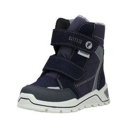 Snowboots Ricosta "Ricosta Stiefel Leder/Synthetik", Jungen, Gr. 27, blau, grau, Leder, Synthetik, Schuhe