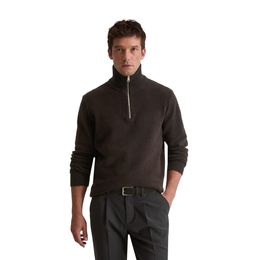 Marc O'Polo Troyer MARC O'POLO "aus feiner Chenille", Herren, Gr. L, burnt henna, Obermaterial: 74% Baumwolle, 21% Schurwolle, 5% Polyamid, unifarben, Pullover