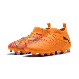 Fu&szlig;ballschuh Puma "FUTURE 8 MATCH FG/AG Fu&szlig;ballschuhe Jugendliche", Kinder, Gr. 34, heat fire schwarz ravish orange pink, Obermaterial: Textil, Synthetik. Futter: Textil, Synthetik. Innensohle: Textil. Laufsohle: Synthetik, Schuhe Fu&szlig;ballschuh