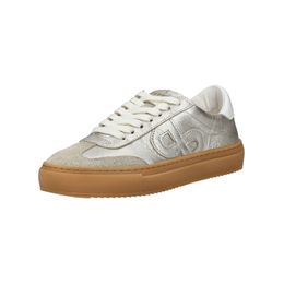 Sneaker Pavement "Pavement Sneaker Leder", Damen, Gr. 37, silber (silber, beige), Leder, Schuhe Sneaker