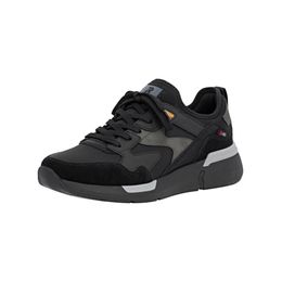 Sneaker Rieker "Rieker Sneaker Lederimitat", Herren, Gr. 42, schwarz (schwarz, grau), Lederimitat, Schuhe Sneaker